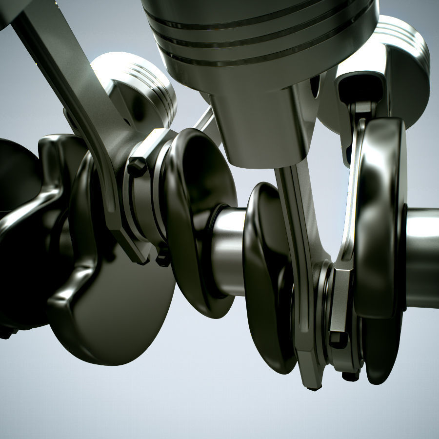Animated V8 Engine Cylinders 3D model animated | CGTrader