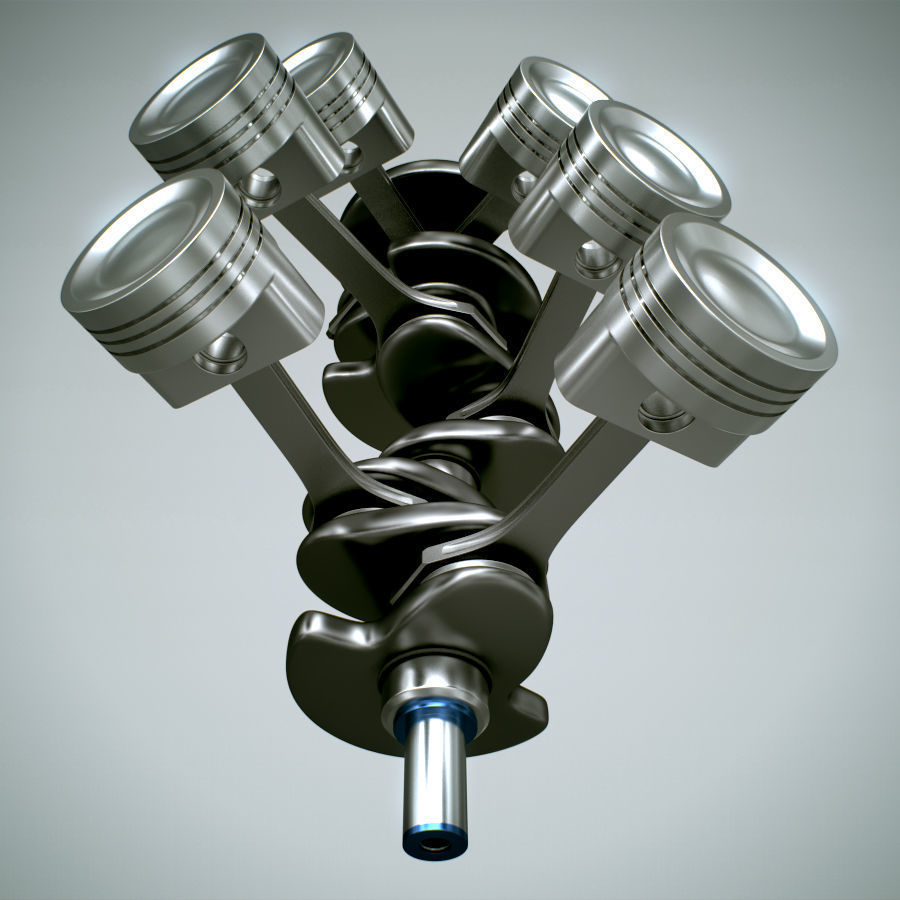 Animated V6 Engine Cylinders 3D model animated | CGTrader