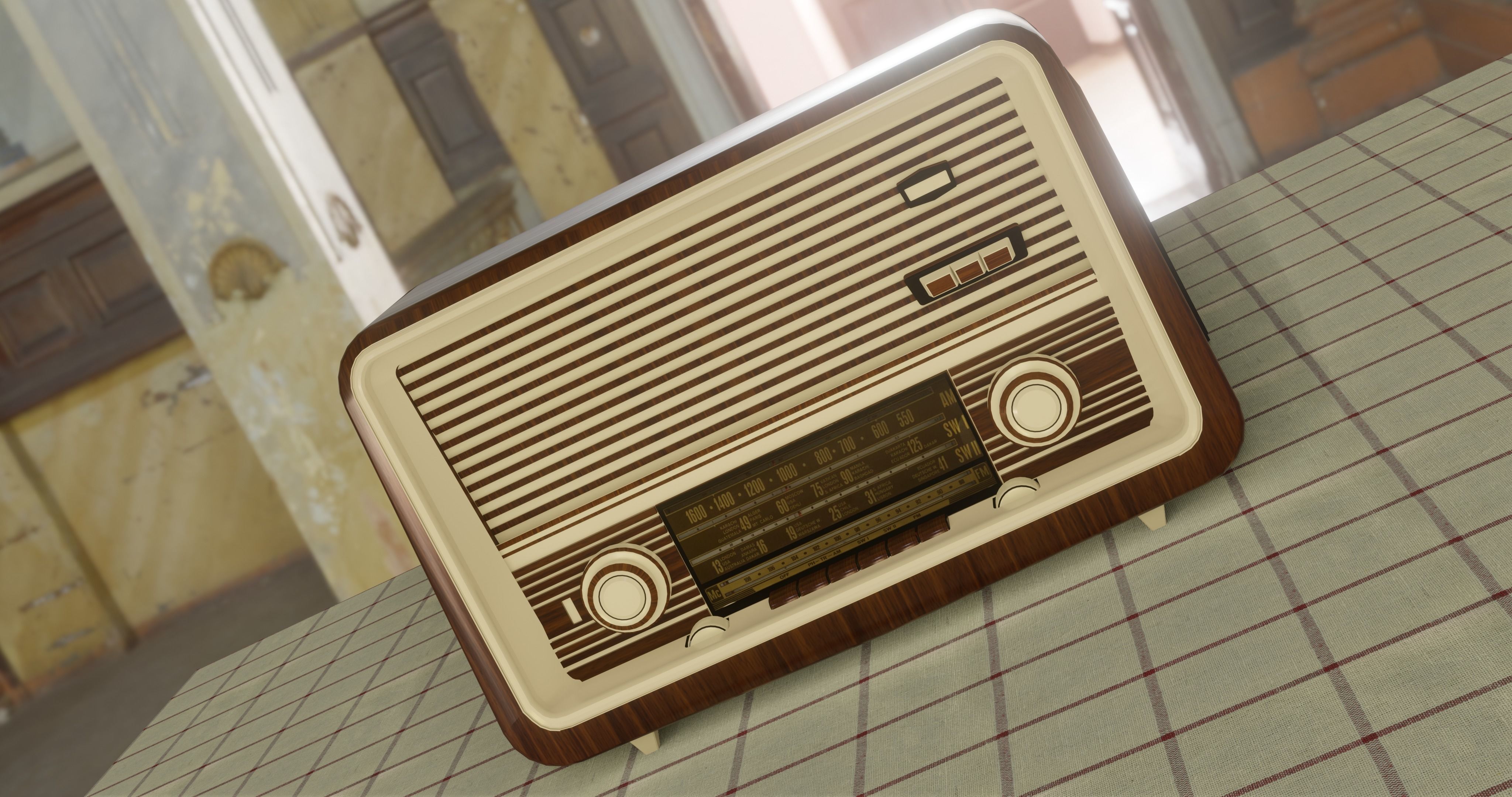 3D model Old Radio VR / AR / low-poly | CGTrader