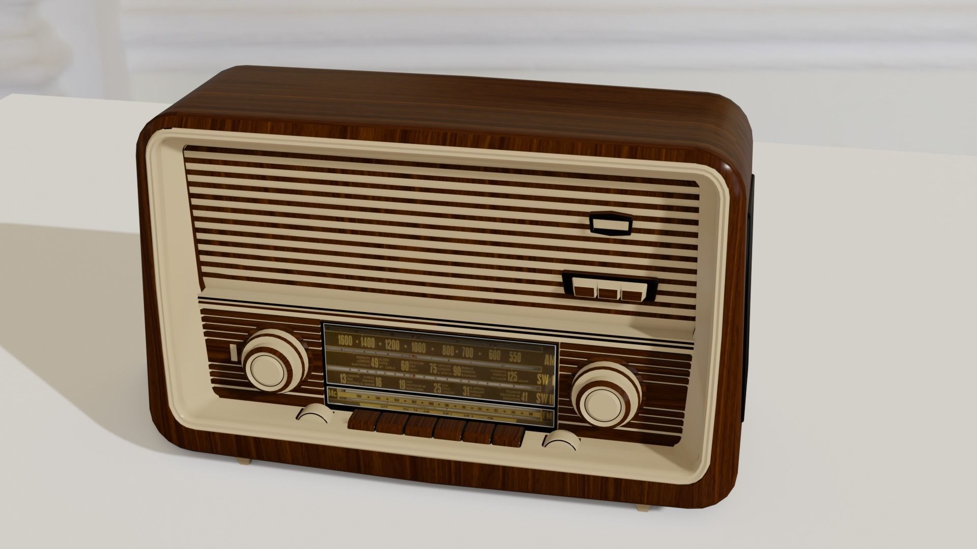 3D model Old Radio VR / AR / low-poly | CGTrader