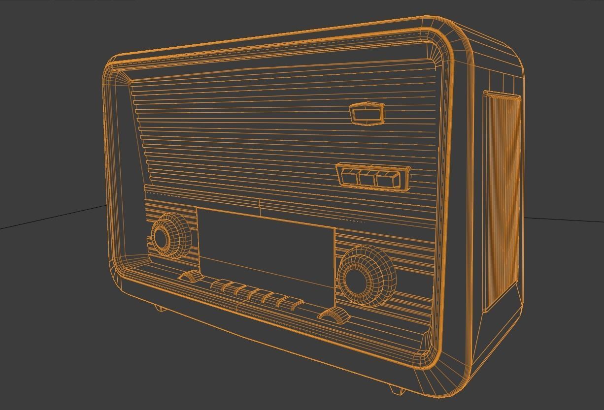 3D model Old Radio VR / AR / low-poly | CGTrader