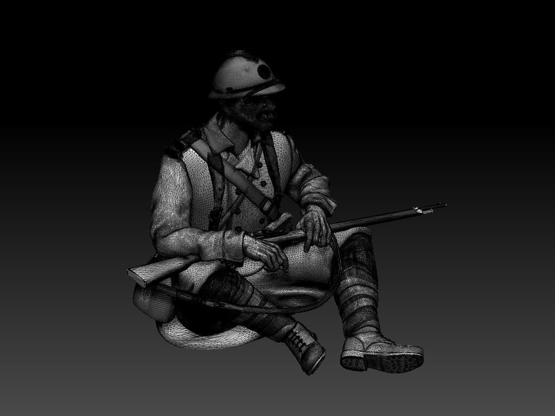 French soldier ww2 3D model 3D printable | CGTrader