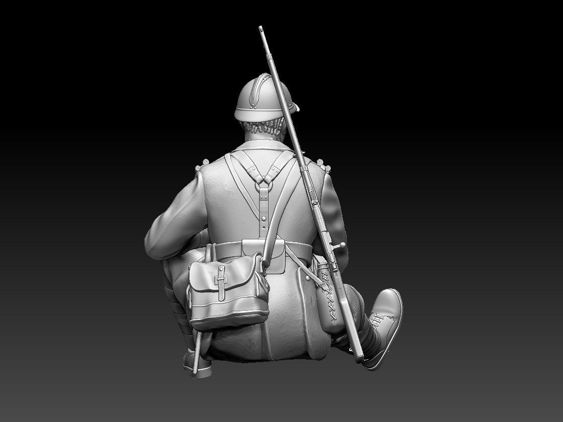 French soldier ww2 3D model 3D printable | CGTrader