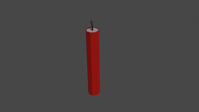 Dynamite candle free VR / AR / low-poly 3D model | CGTrader