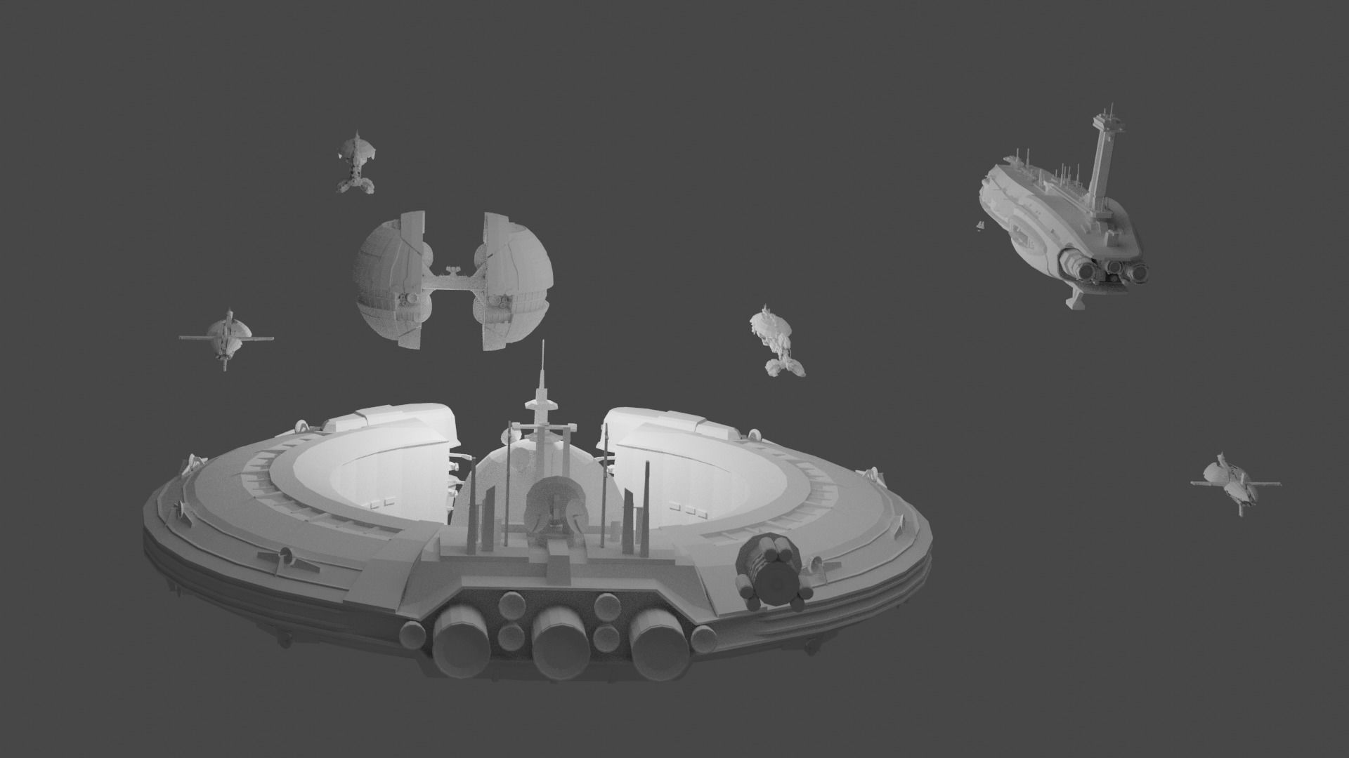 Star Wars The Lucrehulk-class Droid Control Ship 3D model 3D printable ...