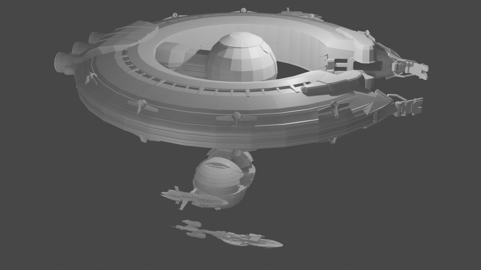 Star Wars The Lucrehulk-class Droid Control Ship 3D model 3D printable ...