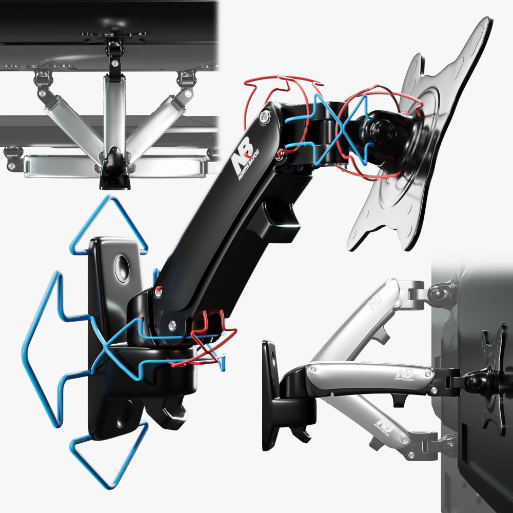 Bracket NB F120 TV rigged Tv Mount 3D model rigged | CGTrader