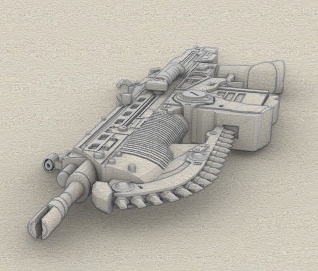 Mark 3 Lancer Gears of War 3D model 3D printable | CGTrader