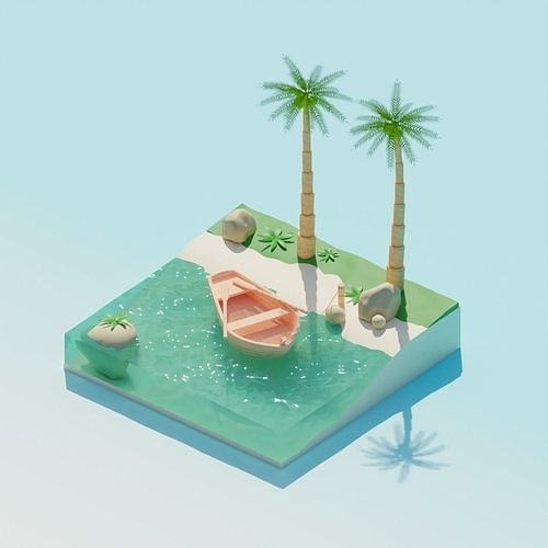 Cartoon scene free 3D model | CGTrader