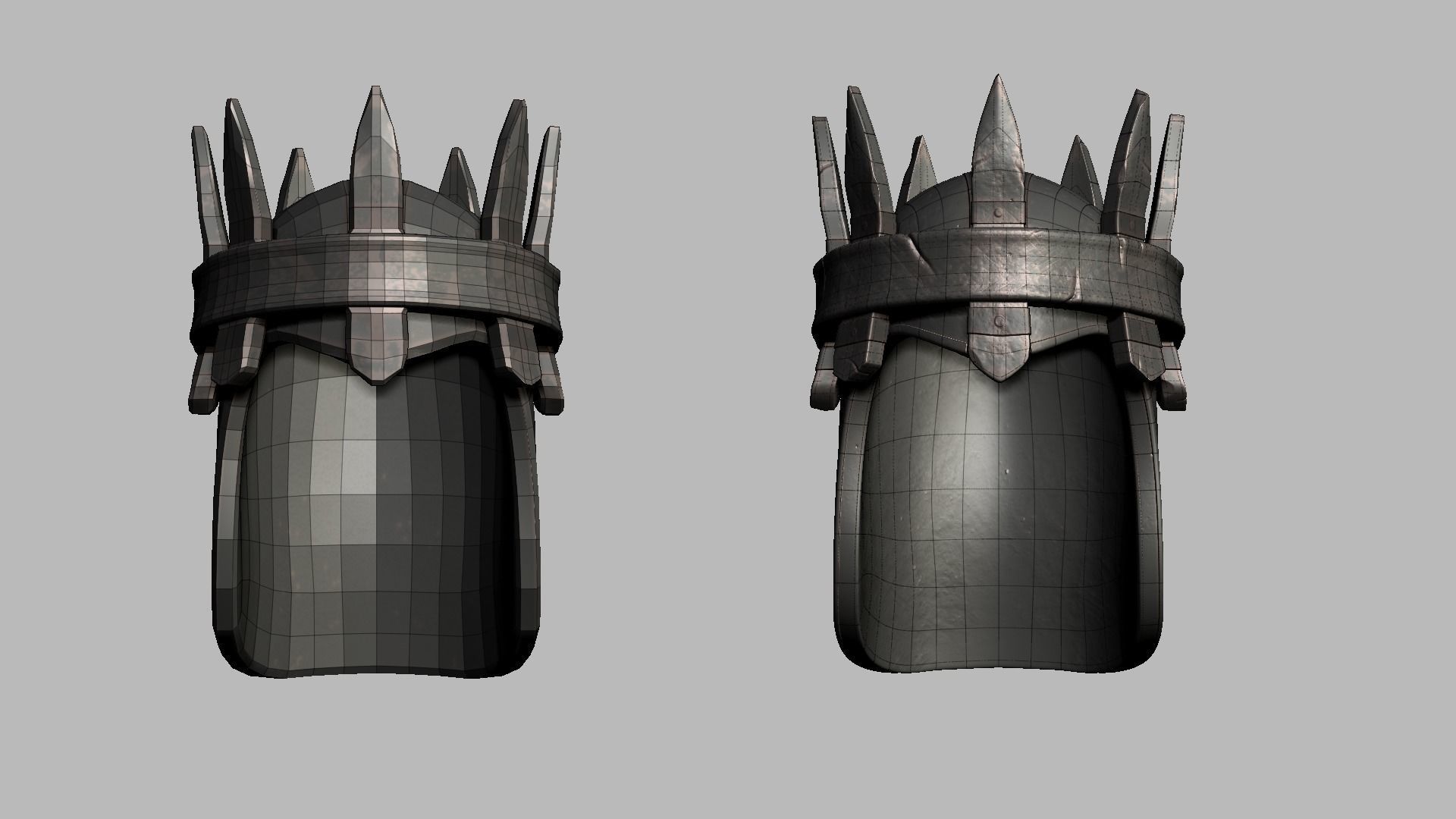 3D Model Collection 05 Rust Medieval Helmets - Character Design VR / AR ...