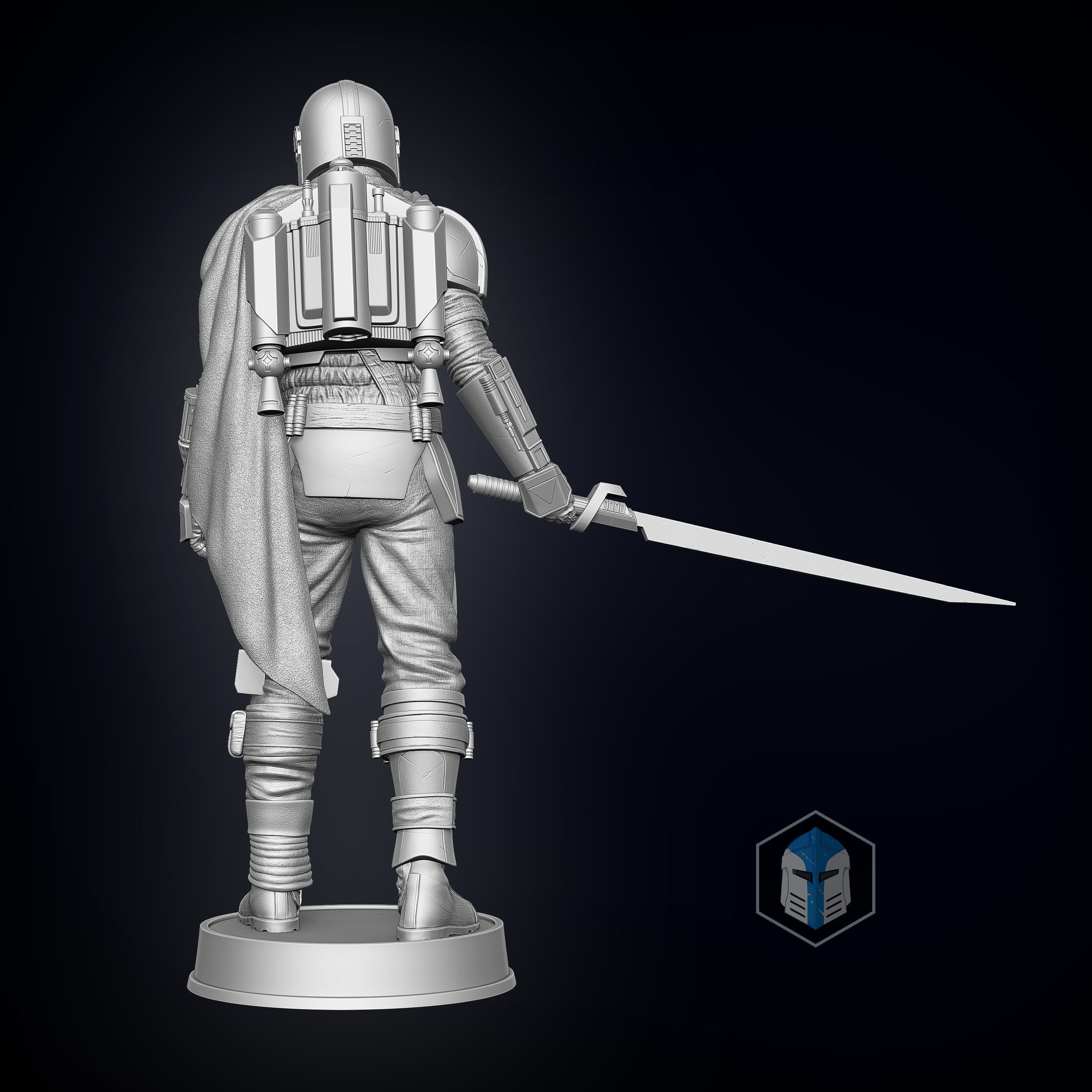 Mandalorian Figurine Season 2 - Pose 3 3D model 3D printable | CGTrader
