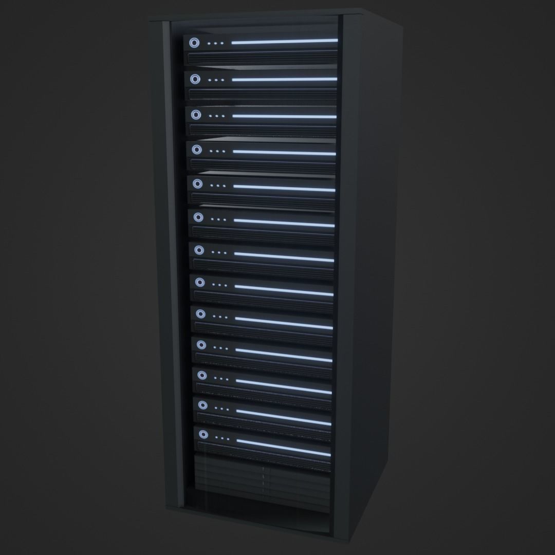 Simple server model free VR / AR / low-poly 3D model | CGTrader