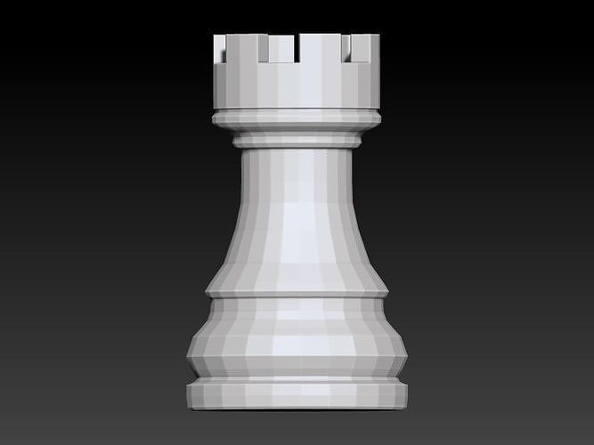 Chess Piece - Rook 3D model 3D printable | CGTrader