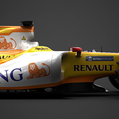 F1 2009 ING Renault R29 3D model | CGTrader