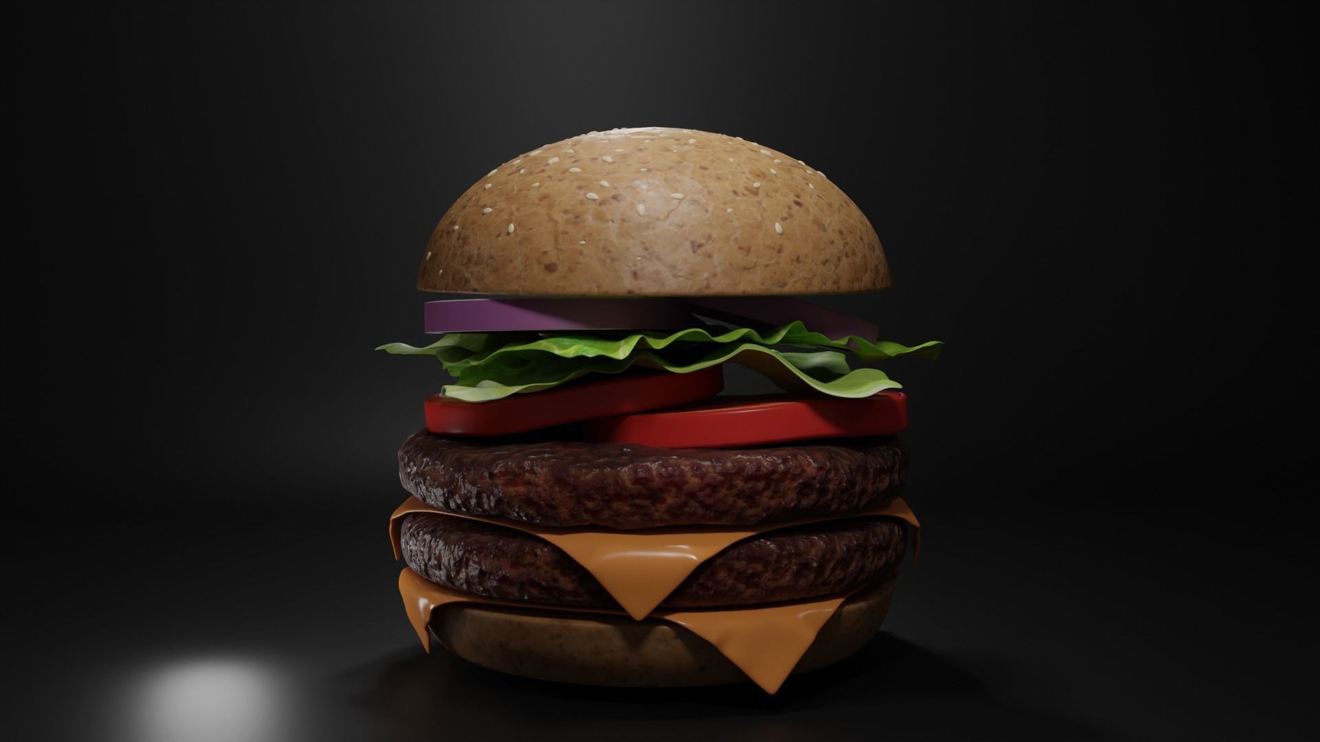 Double Cheeseburger 3D model 3D model | CGTrader