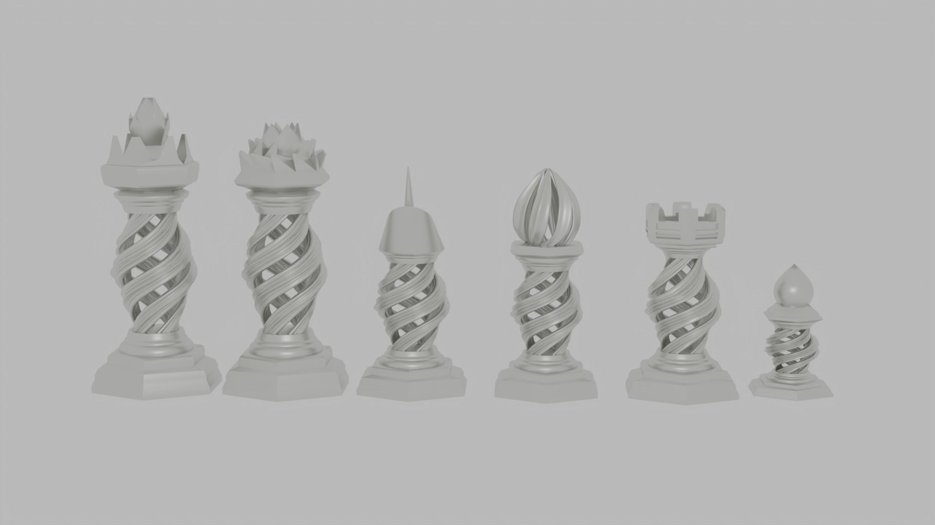 Custom Chess Pieces 3D model 3D printable | CGTrader