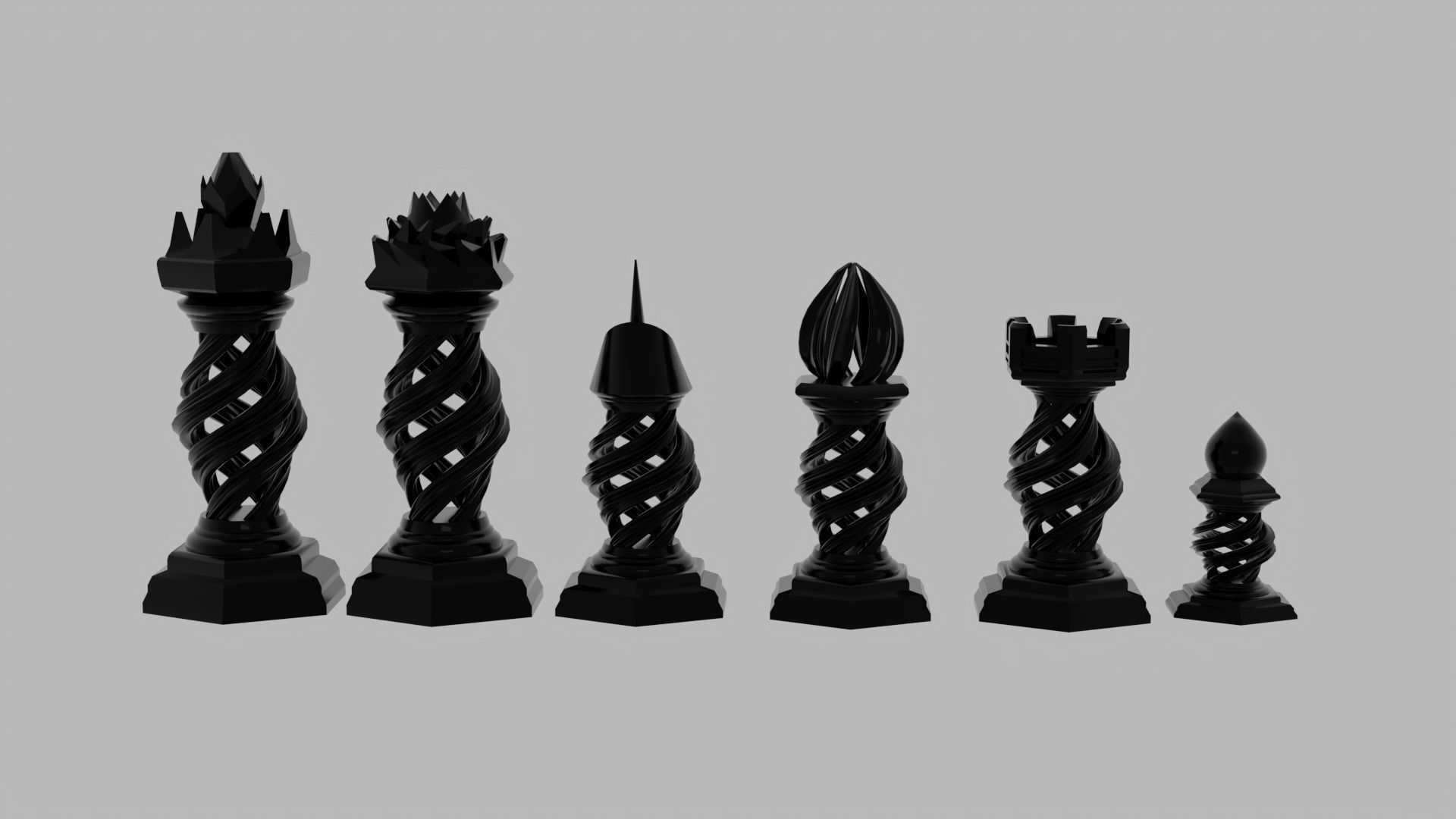 Custom Chess Pieces 3D model 3D printable | CGTrader