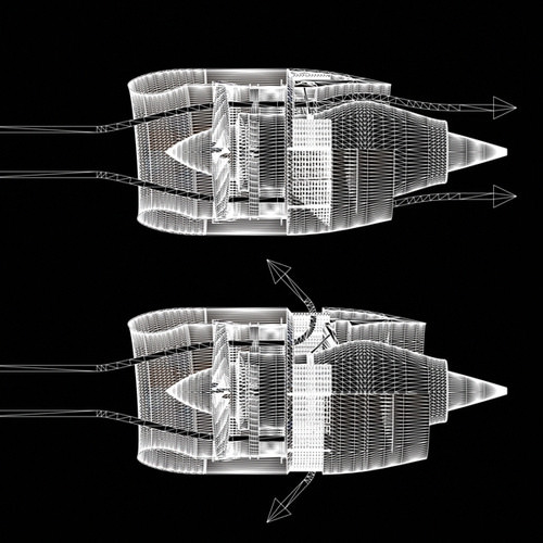 Jet Engine Thrust Reverser Infographic 3D Model - CGTrader.com