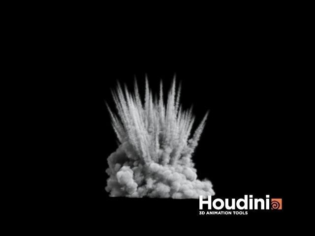 3D model Houdini - Shrapnel Explosion VR / AR / low-poly rigged ...