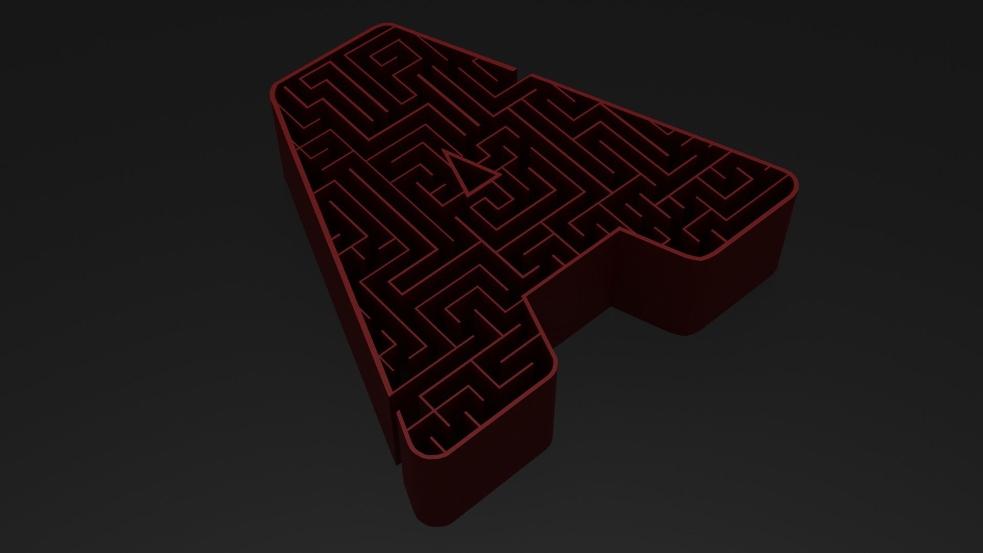 3D model mazes letter VR / AR / low-poly | CGTrader