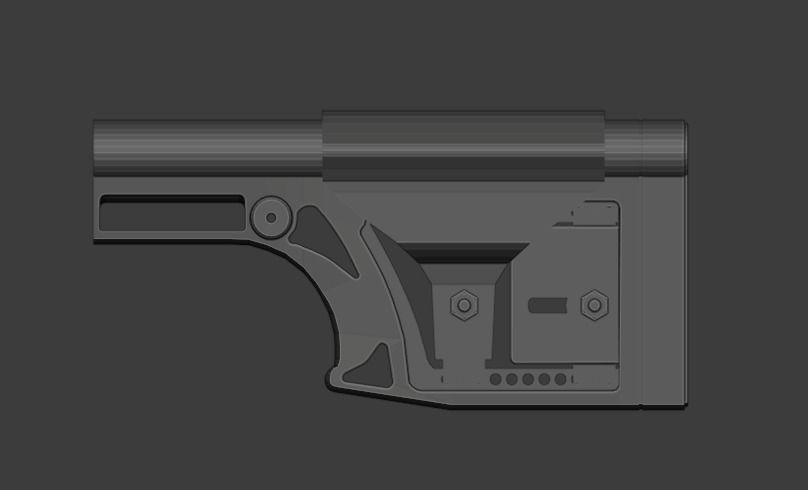 LUTH-AR MBA-1 Buttstock 3D model | CGTrader