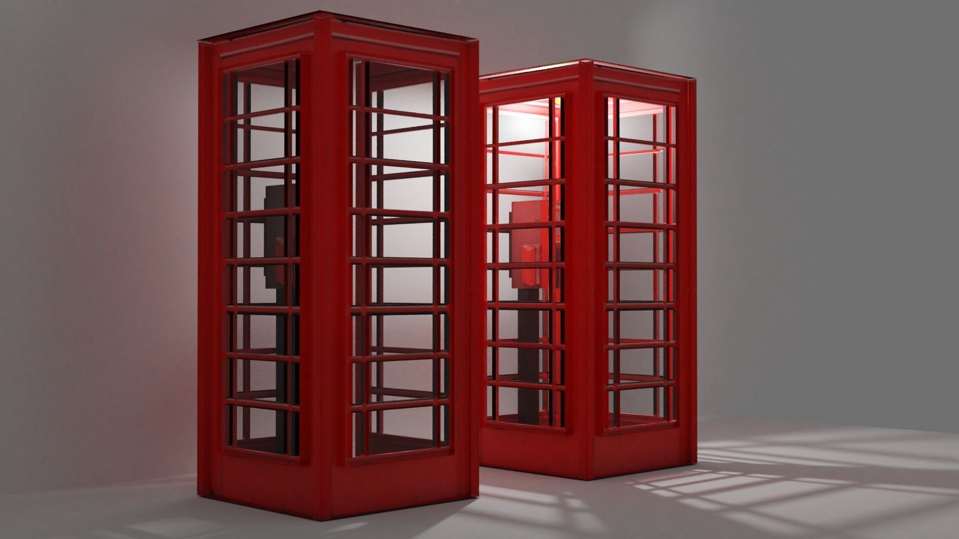 Telephone Booth 3d Model With Textures 3D model | CGTrader
