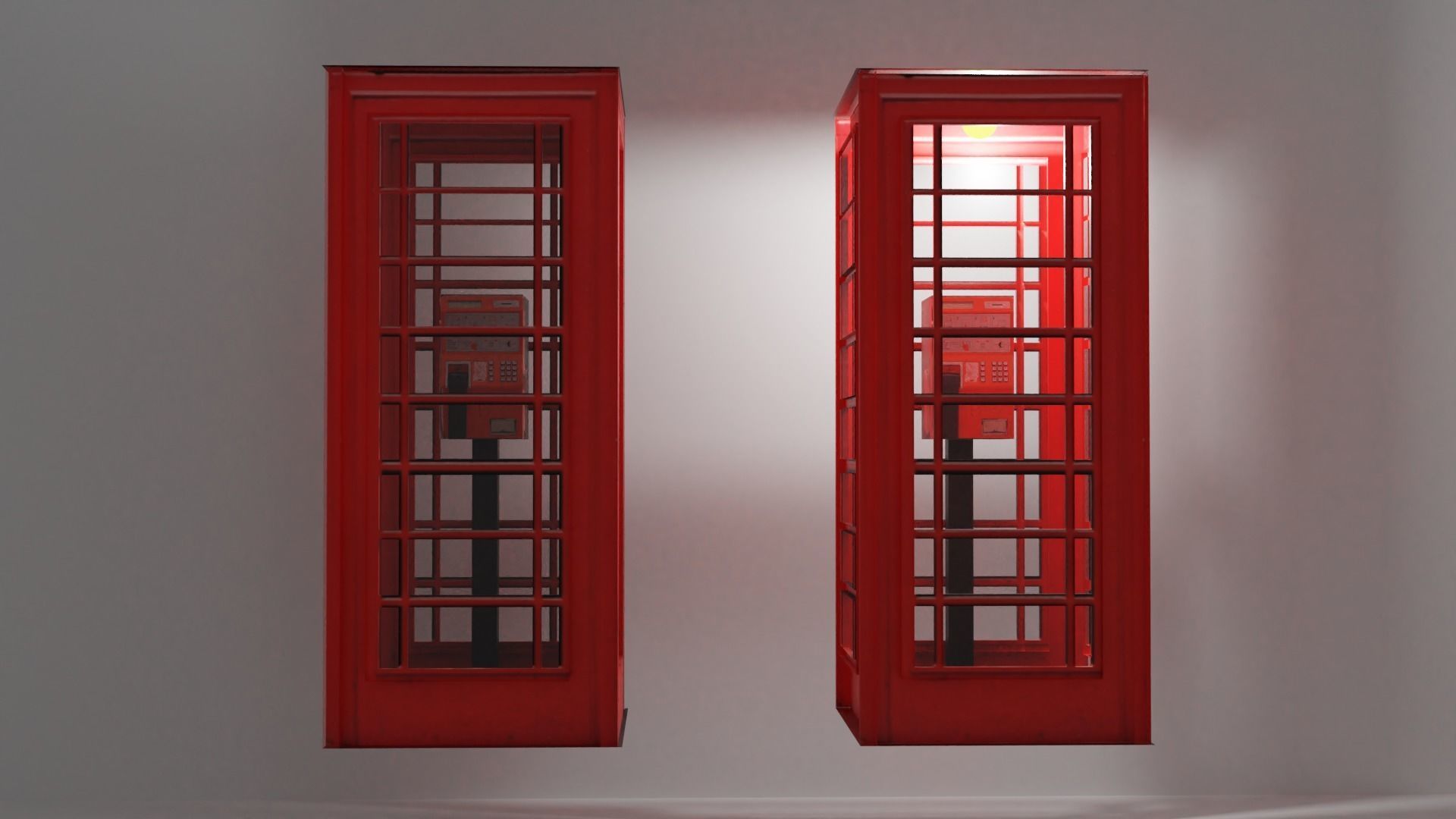 Telephone Booth 3d Model With Textures 3D model | CGTrader