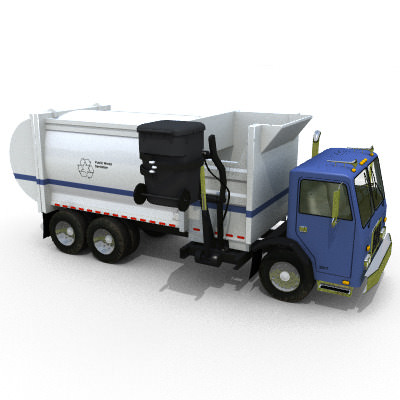 Garbage Truck 3D Model .3ds .lwo .lw .lws - CGTrader.com