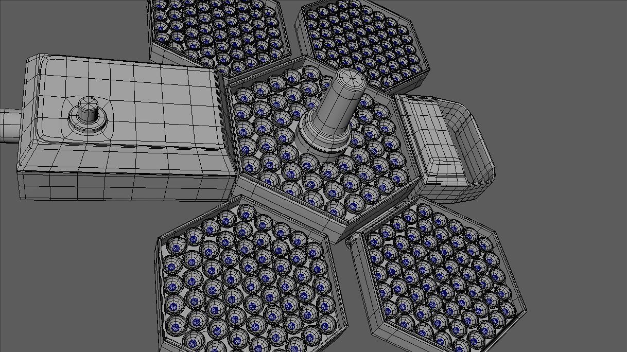 Medical Series - Operating Room - Surgical Light 3D model rigged | CGTrader