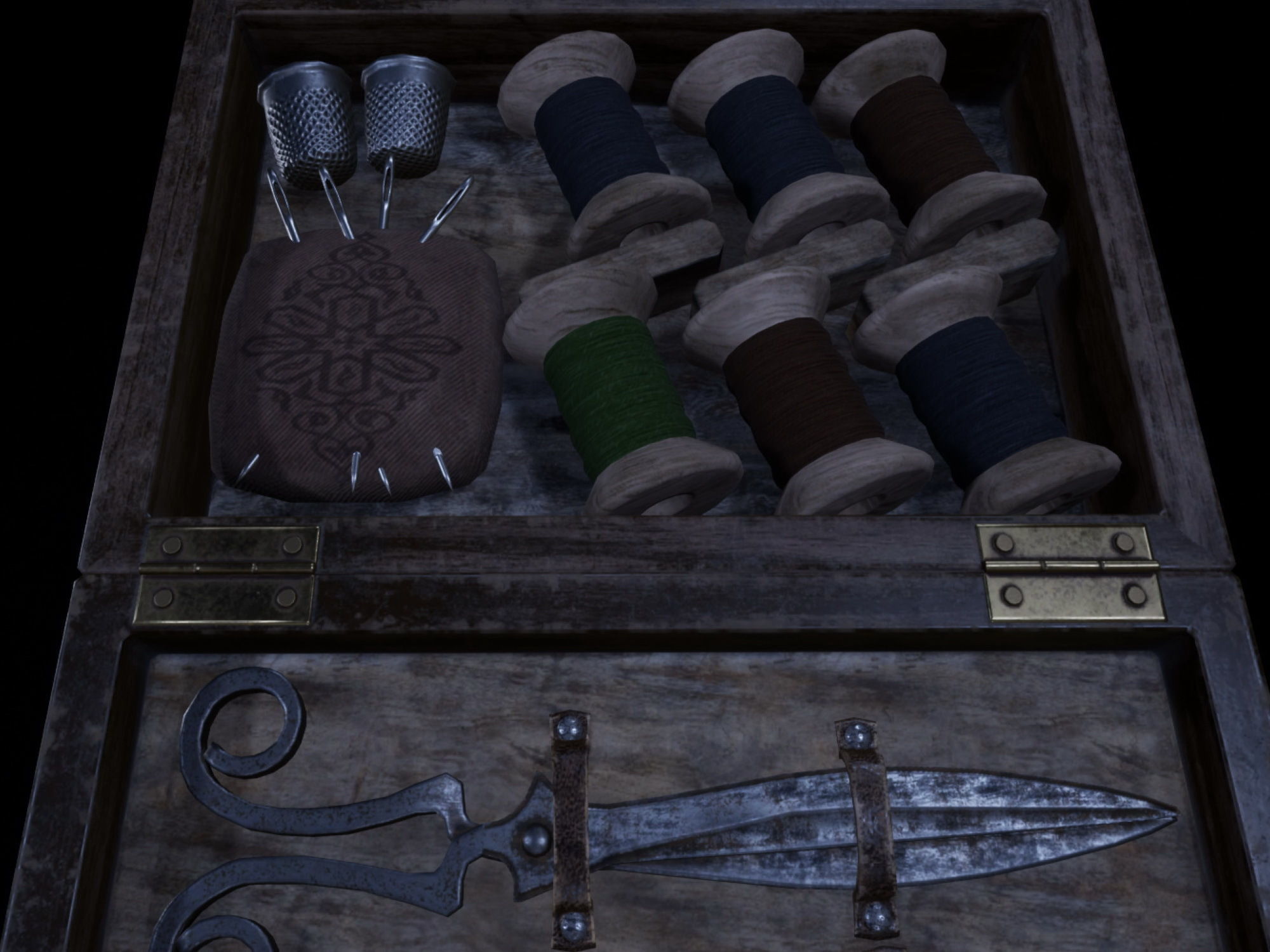 3D model Sewing Kit VR / AR / low-poly | CGTrader