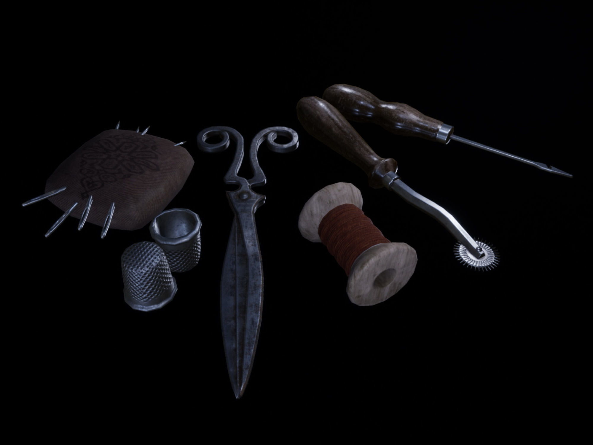 3D model Sewing Kit VR / AR / low-poly | CGTrader