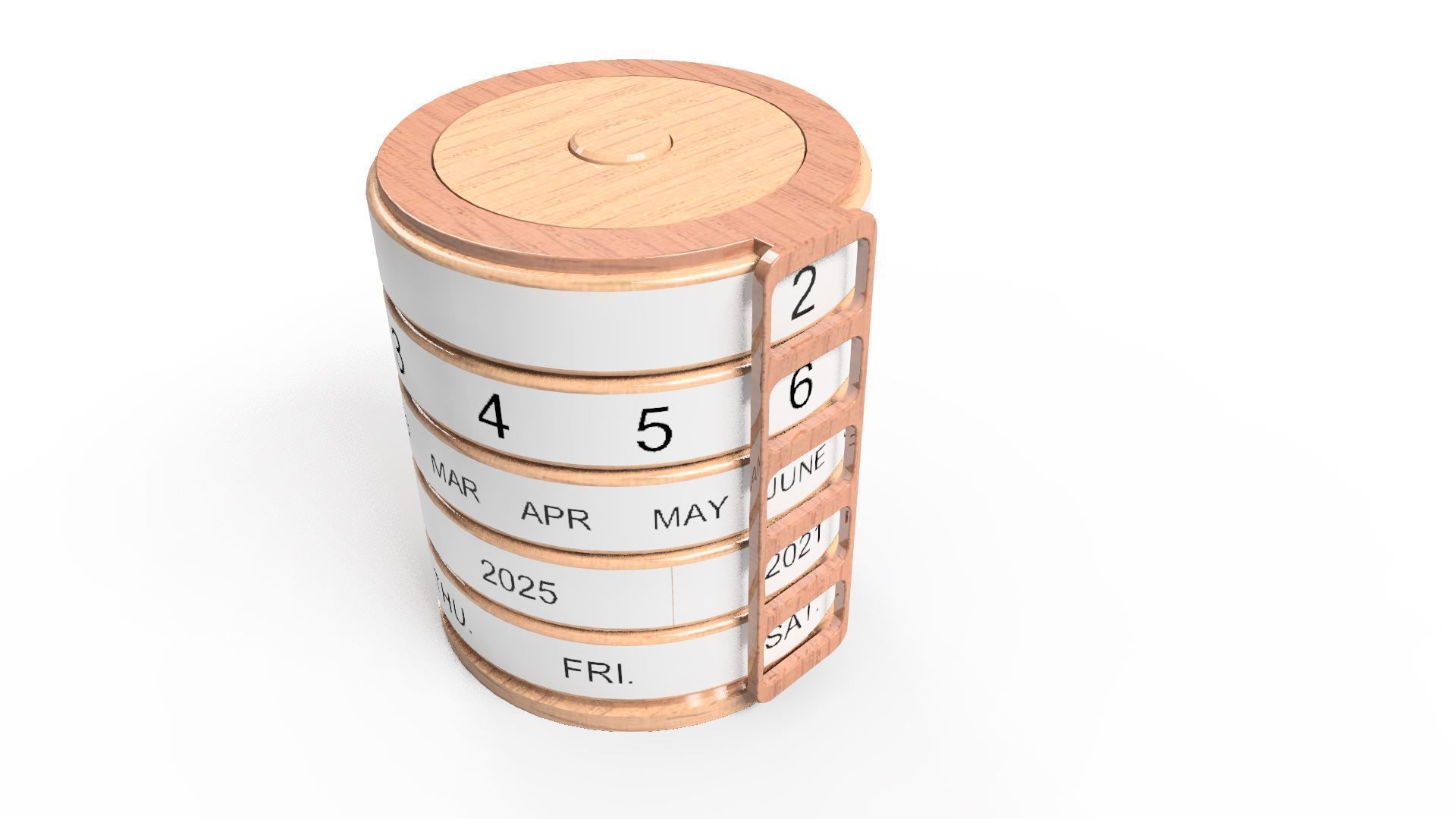 CALENDAR wooden 3D model 3D printable | CGTrader