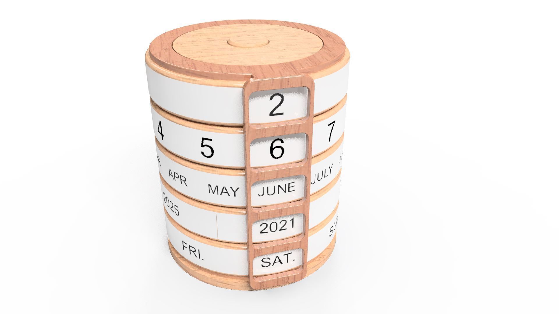 CALENDAR wooden 3D model 3D printable | CGTrader