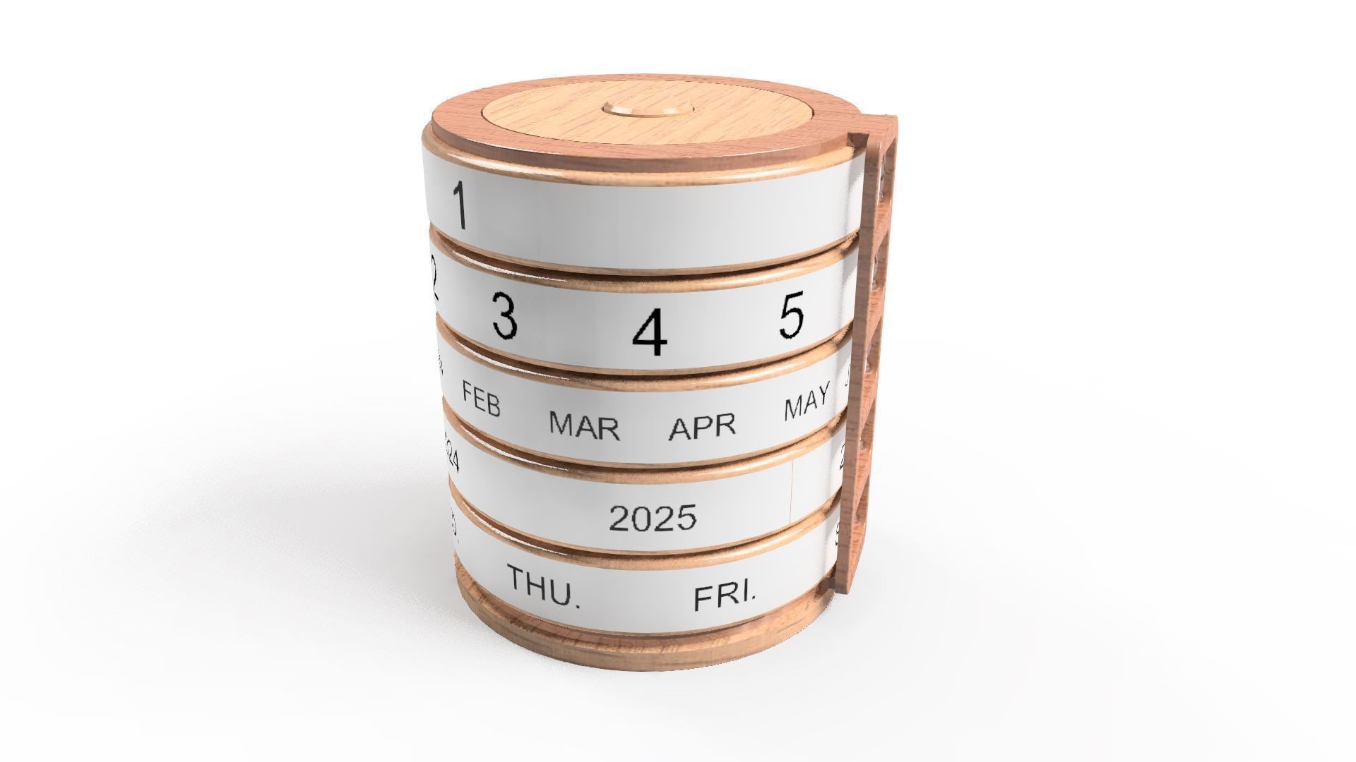 CALENDAR wooden 3D model 3D printable | CGTrader