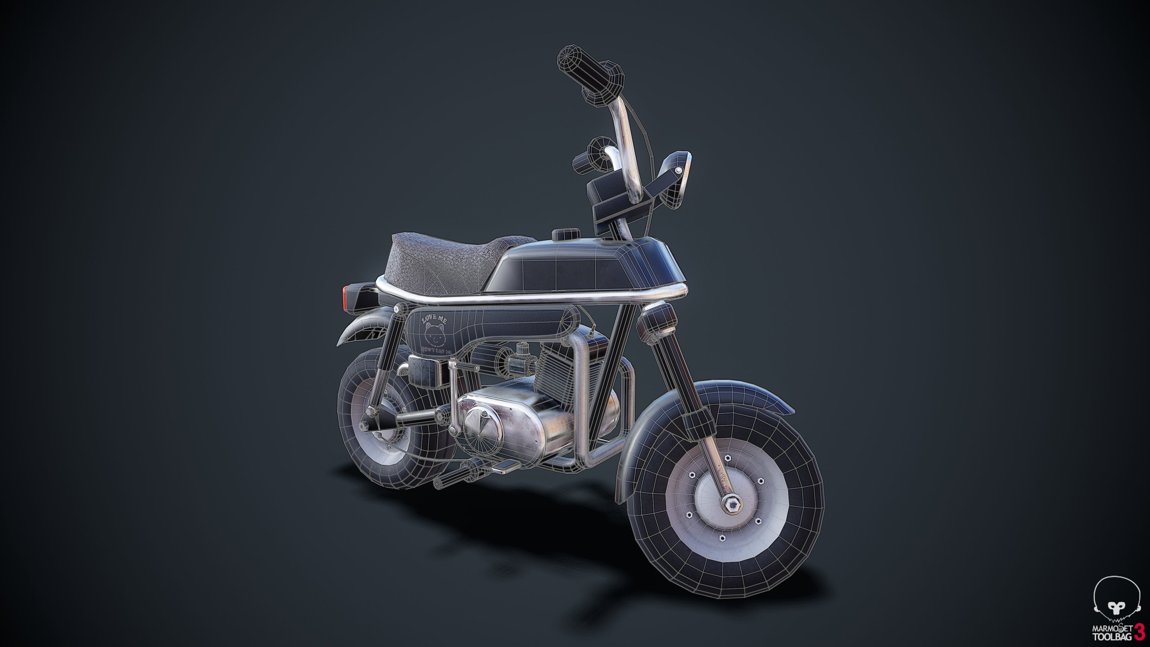 3D model Mini-bike honda motorbike VR / AR / low-poly | CGTrader