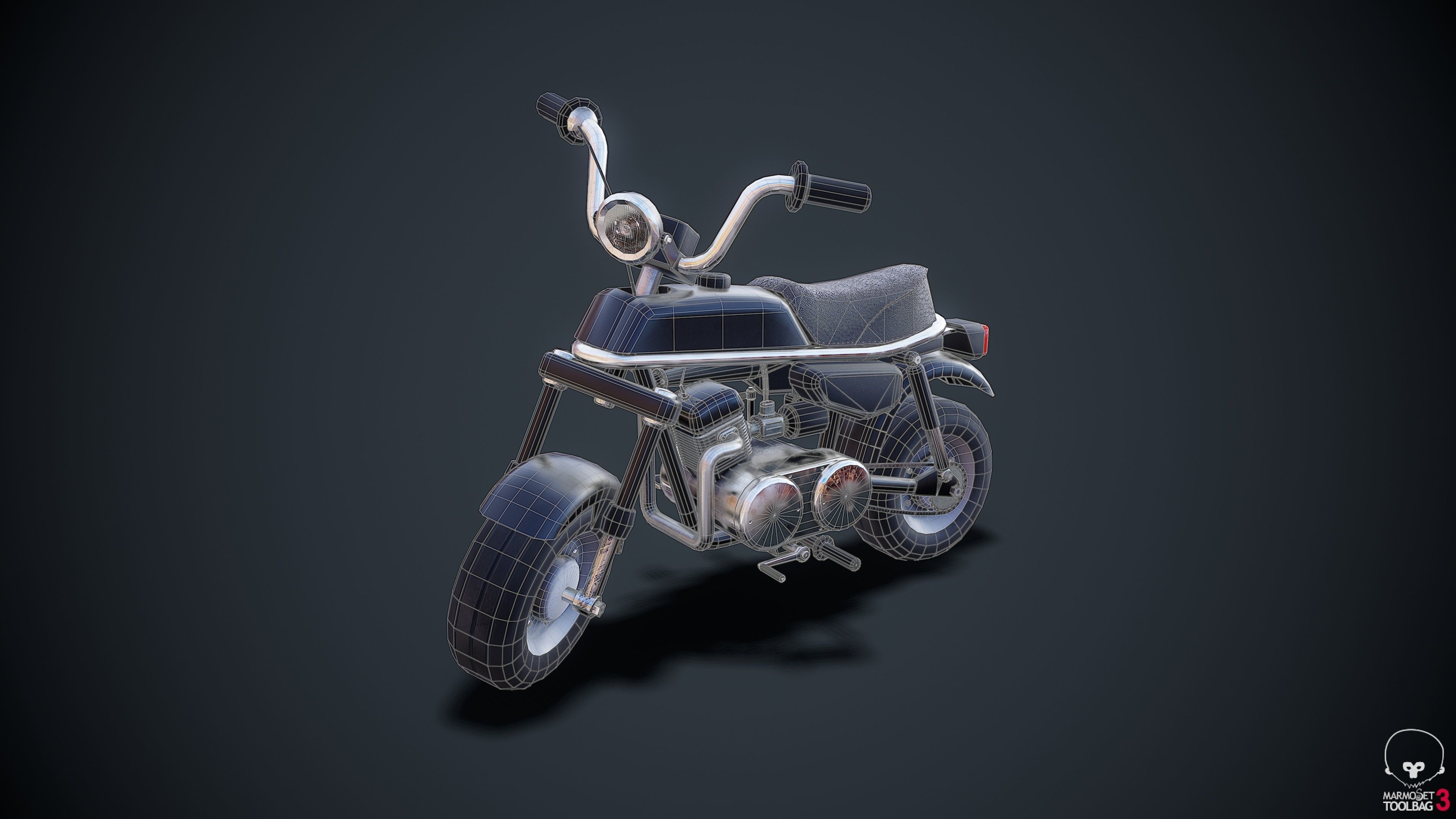 3D model Mini-bike honda motorbike VR / AR / low-poly | CGTrader