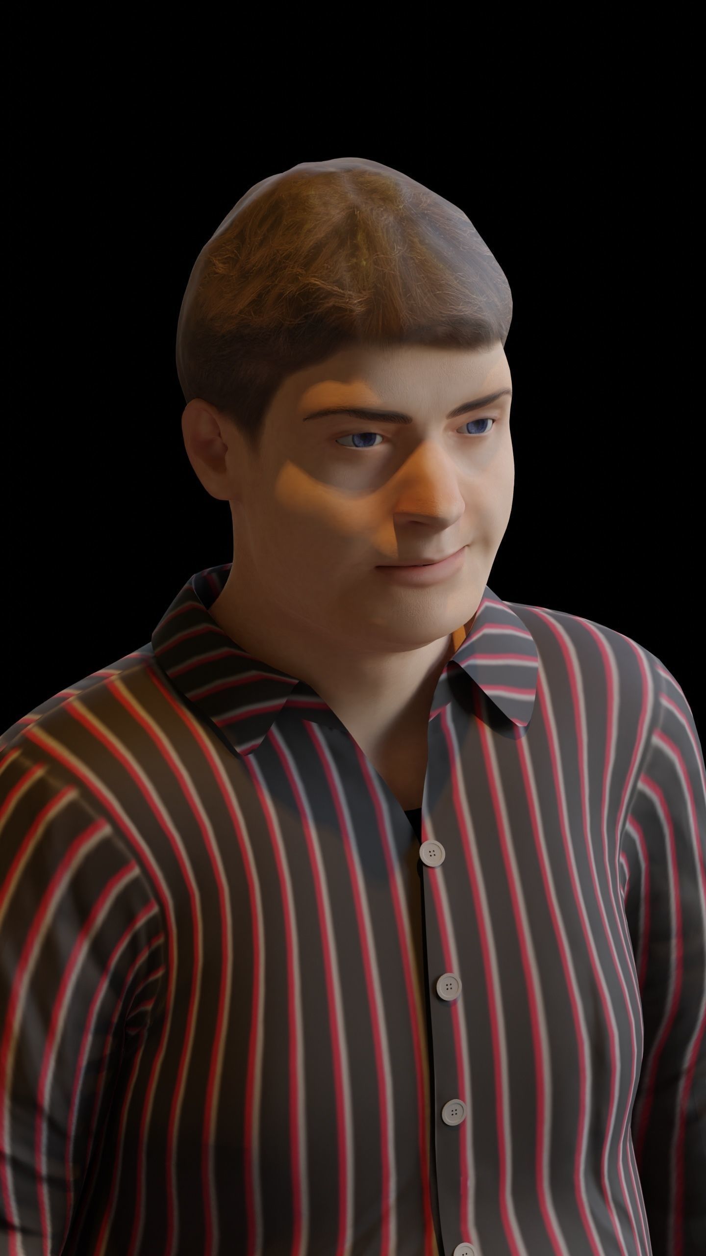 Human character Michael male caucasian Makehuman free 3D model rigged ...