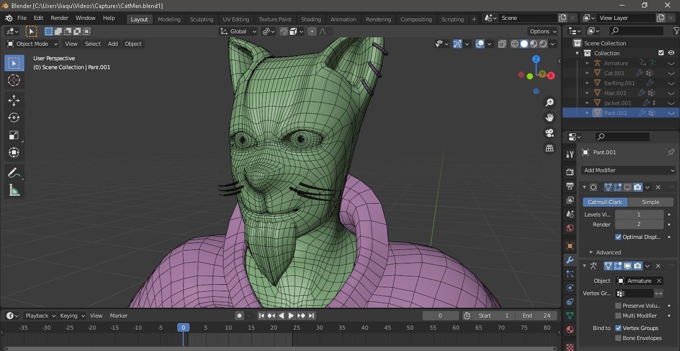 CatMan NonRig free VR / AR / low-poly 3D model | CGTrader