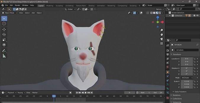CatMan NonRig free VR / AR / low-poly 3D model | CGTrader