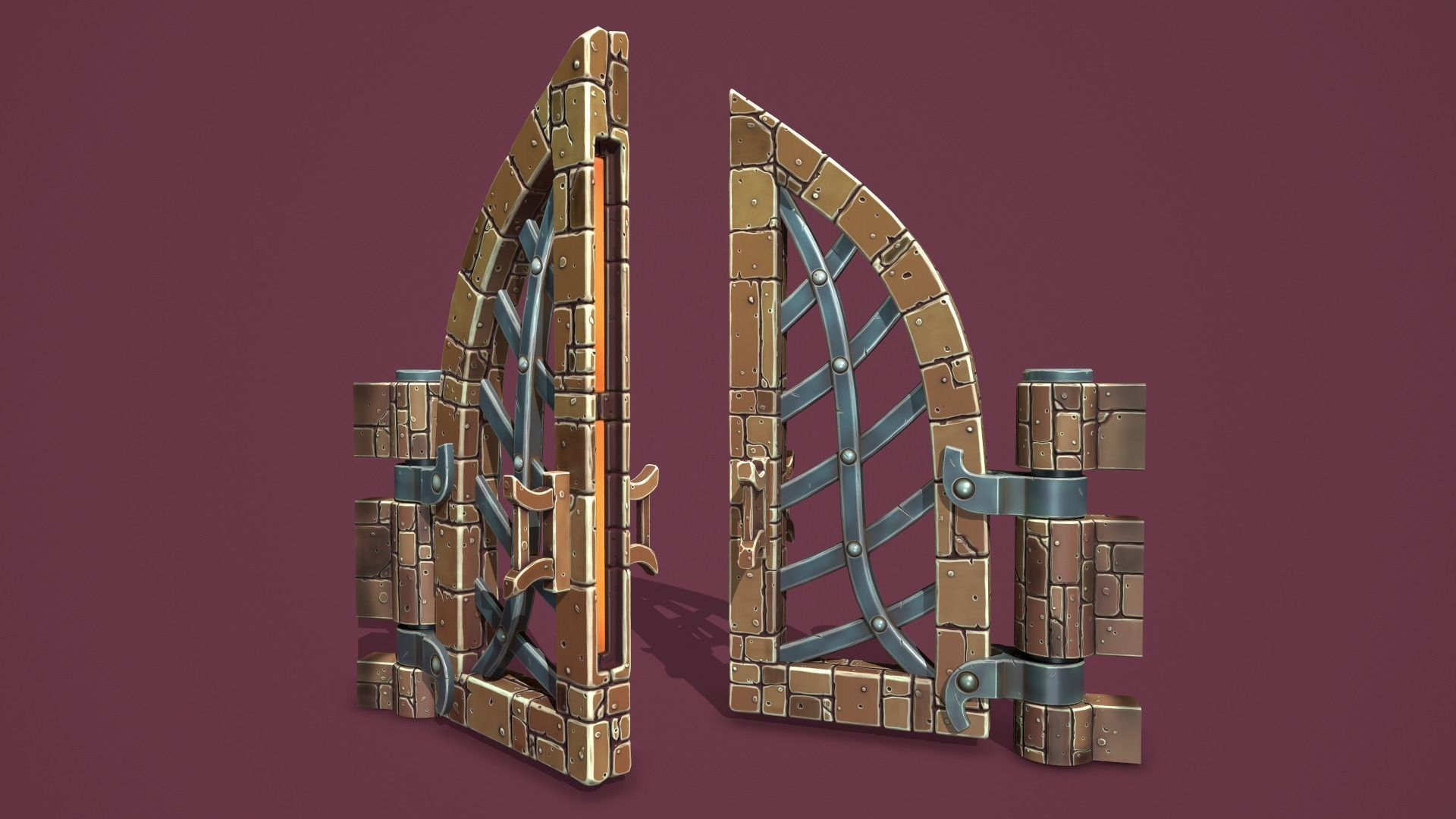 3D model Fantasy door VR / AR / low-poly | CGTrader