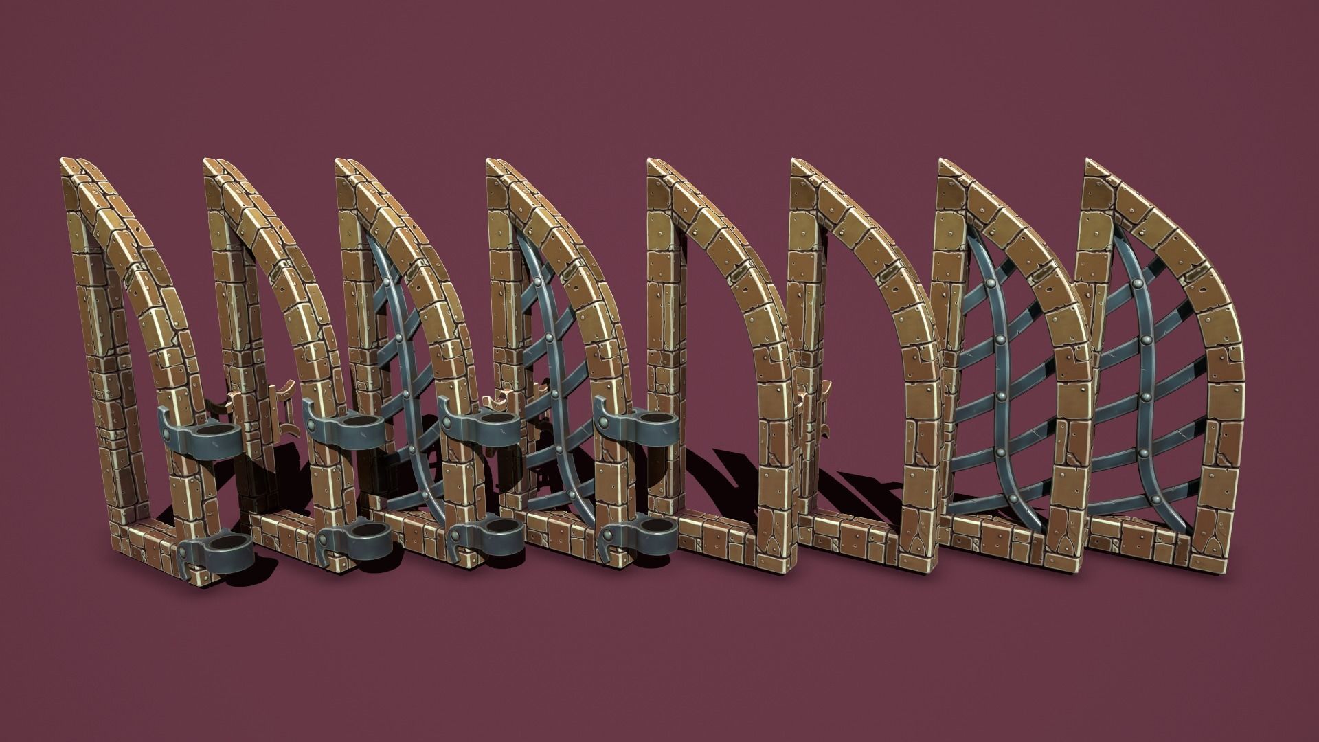 3D model Fantasy door VR / AR / low-poly | CGTrader