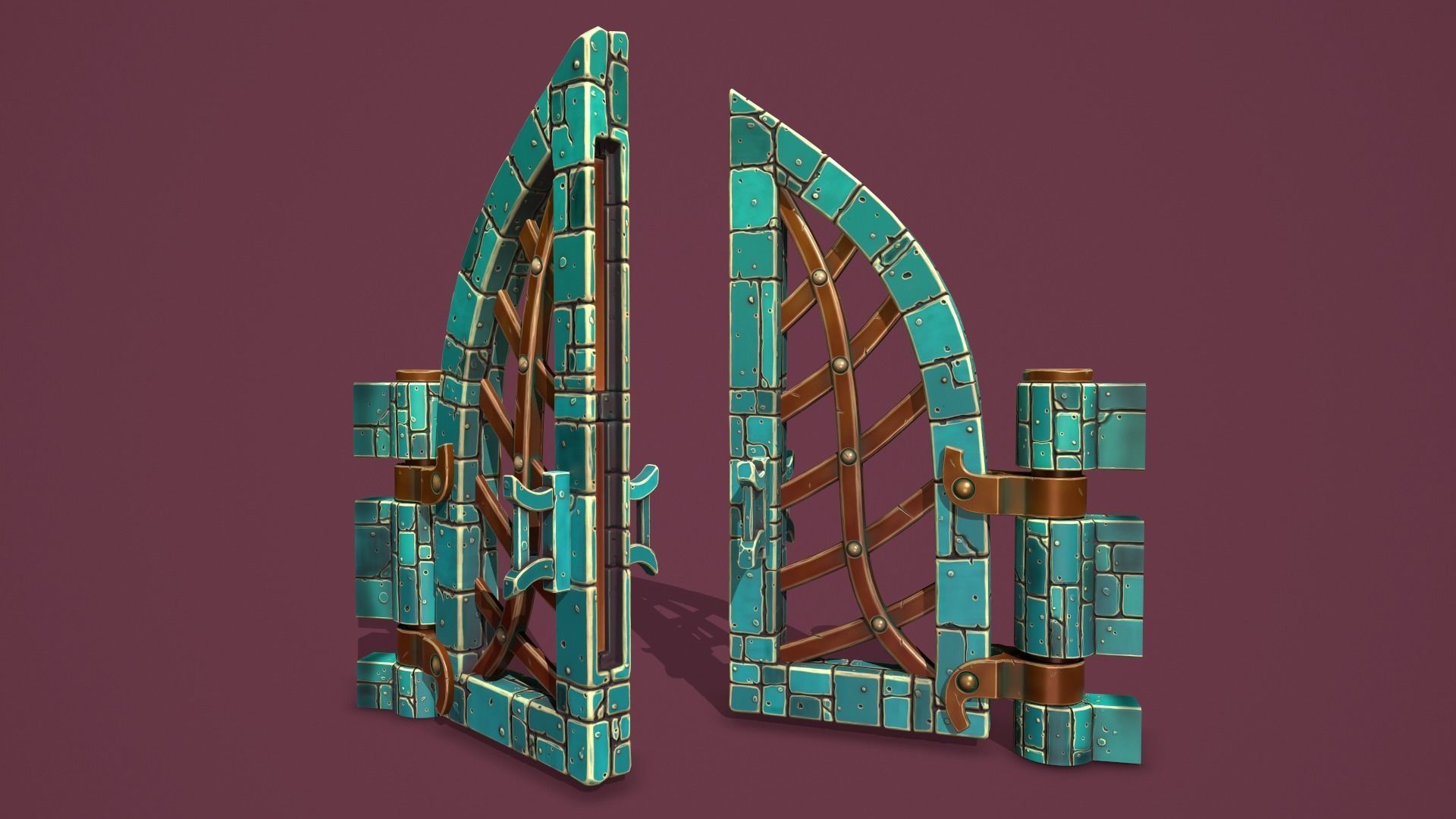3D model Fantasy door VR / AR / low-poly | CGTrader