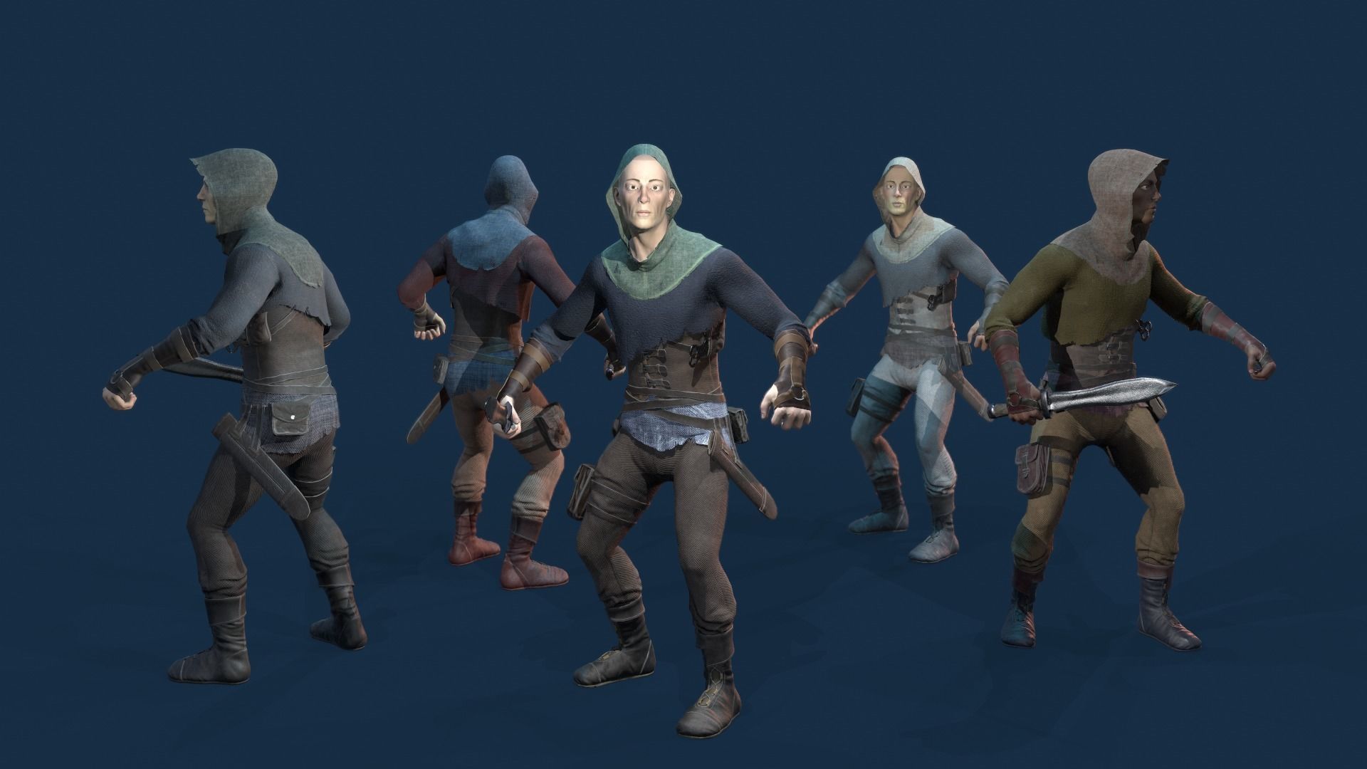 3D model Male Robber VR / AR / low-poly rigged animated | CGTrader