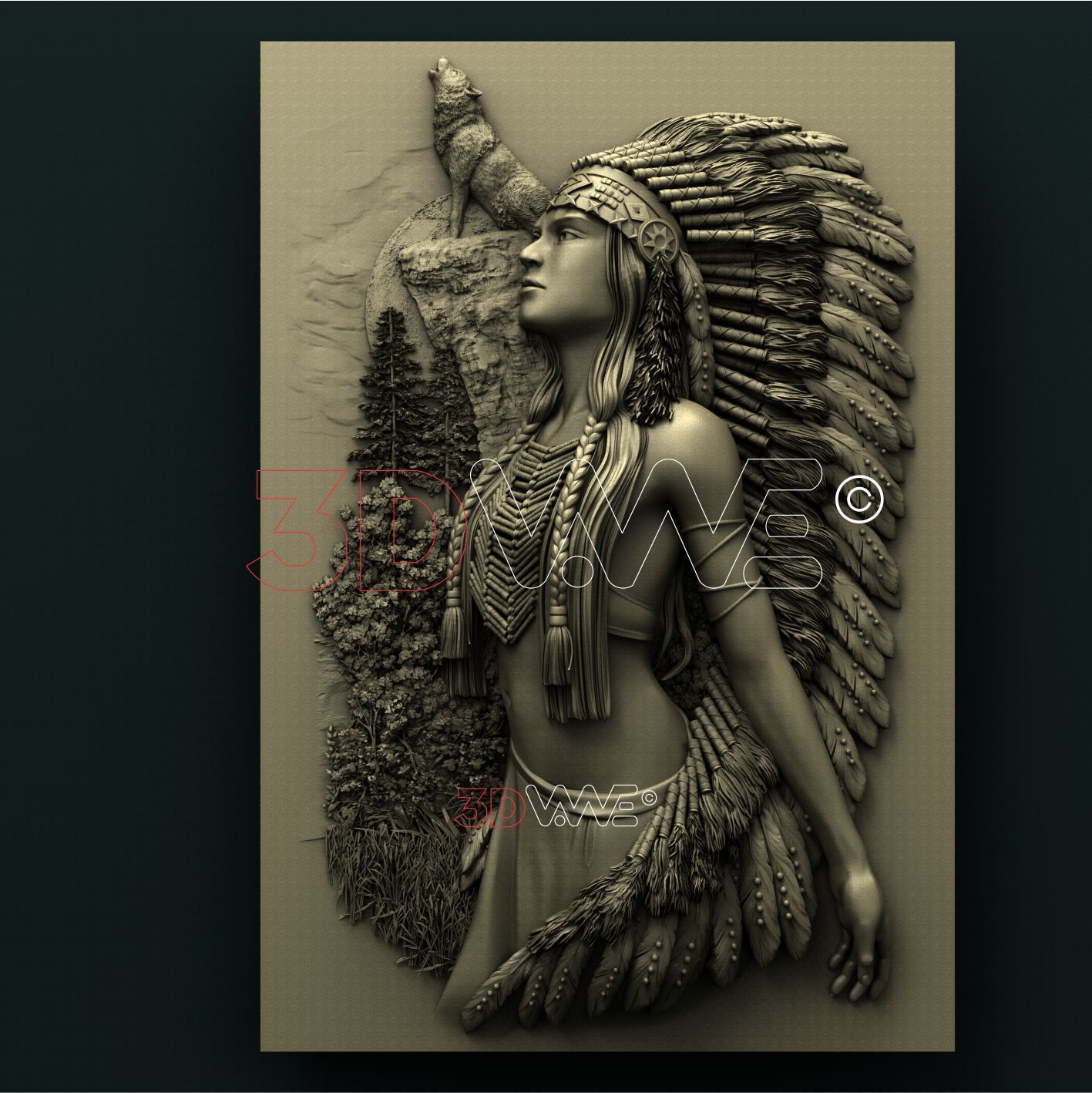 American native 3D model | CGTrader