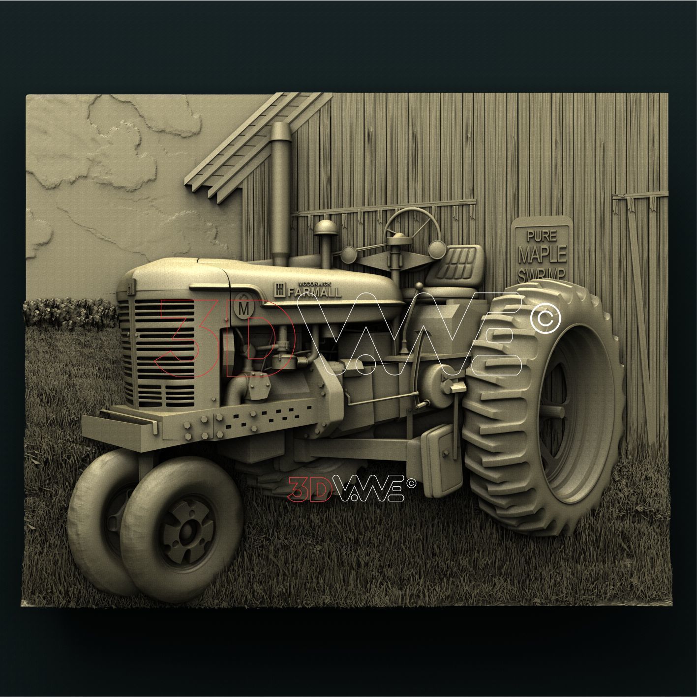 TRACTOR CNC MODEL 3D model | CGTrader