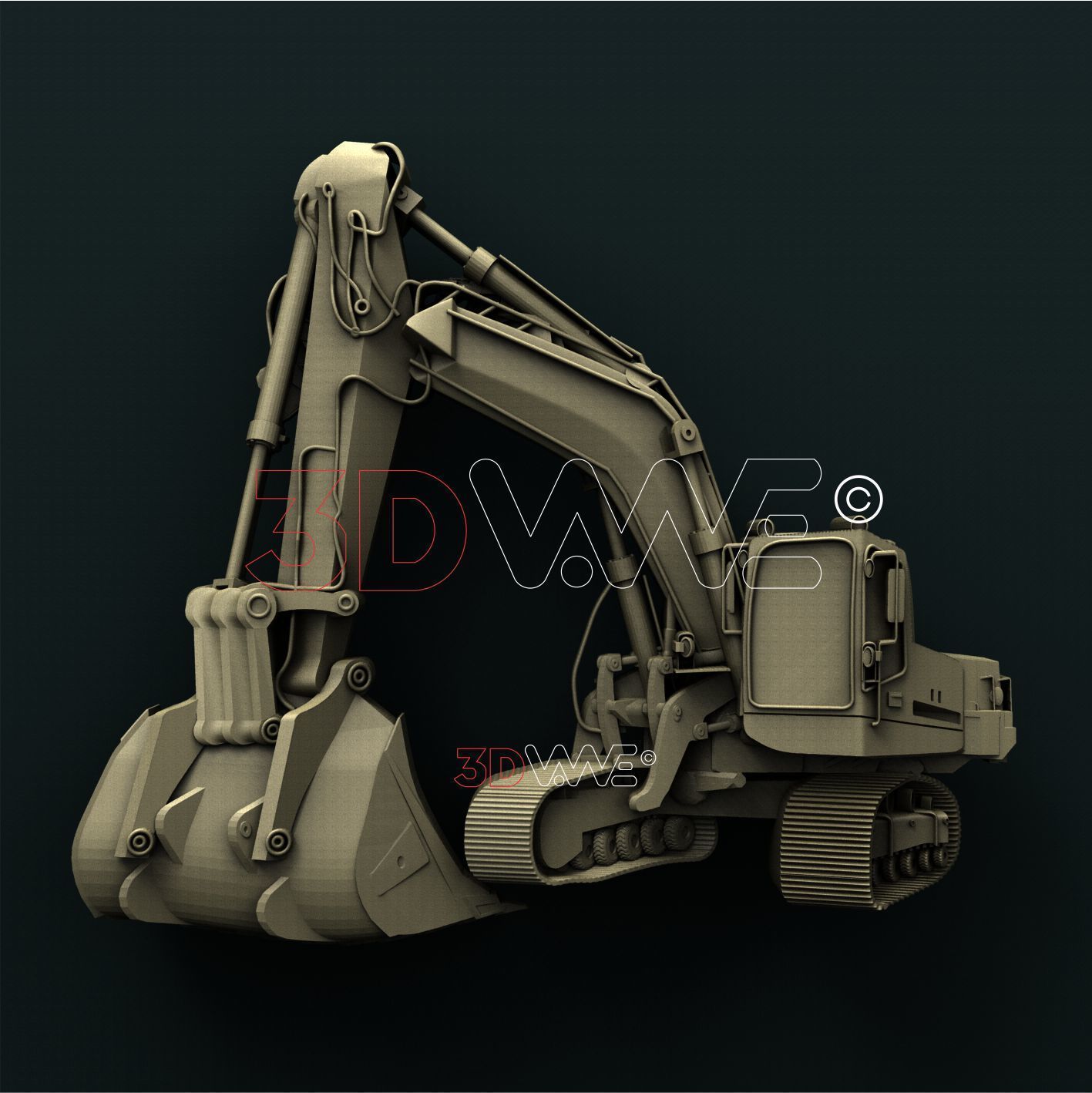 EXCAVATOR CNC MODEL 3D model | CGTrader