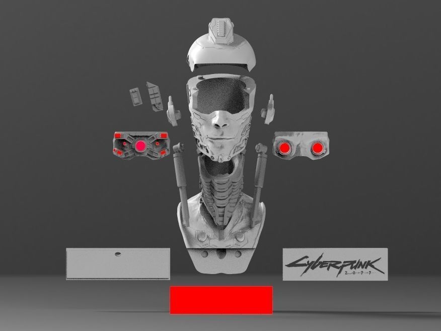 Cyberpunk 2077 lamp 3D model 3D printable | CGTrader
