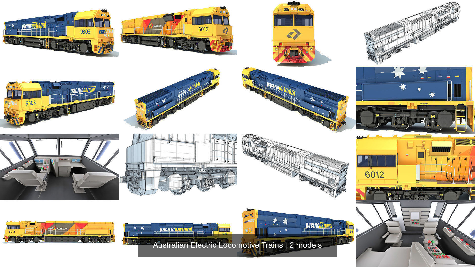 Australian Electric Locomotive Trains 3D Model Collection | CGTrader