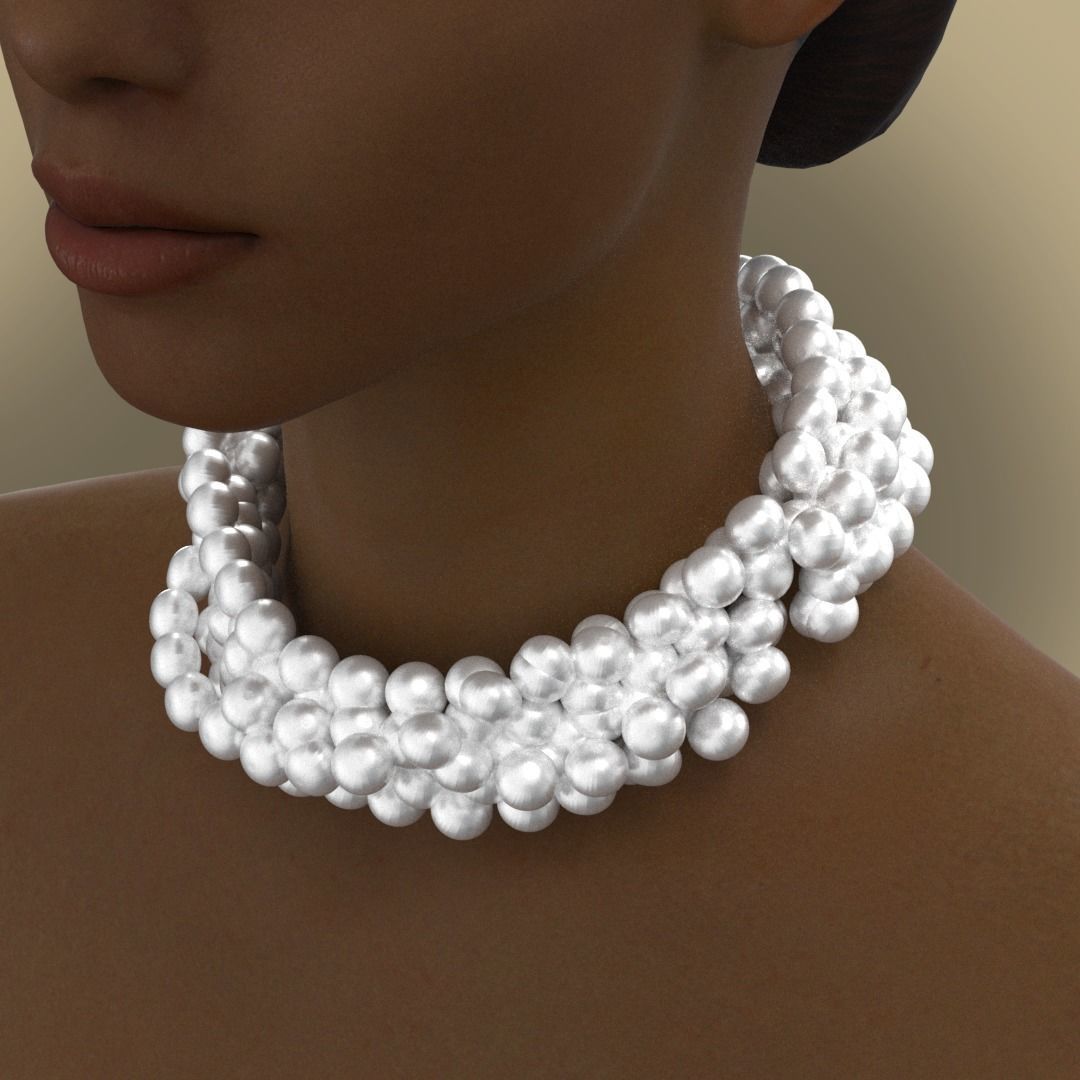 3d Pearl decoration 3d Pearl beads 3D model | CGTrader