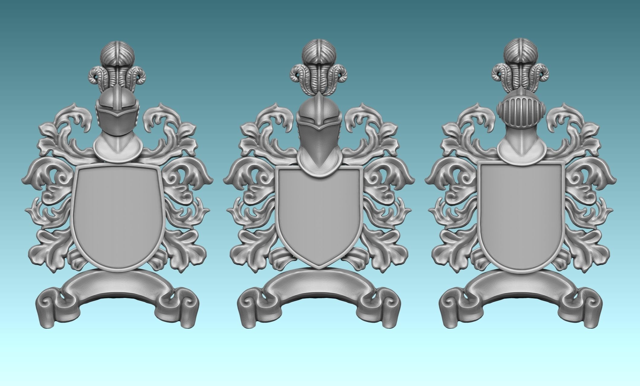 Medieval Blazon-Coat of Arms - Exchangeable parts CNC 3D model 3D ...